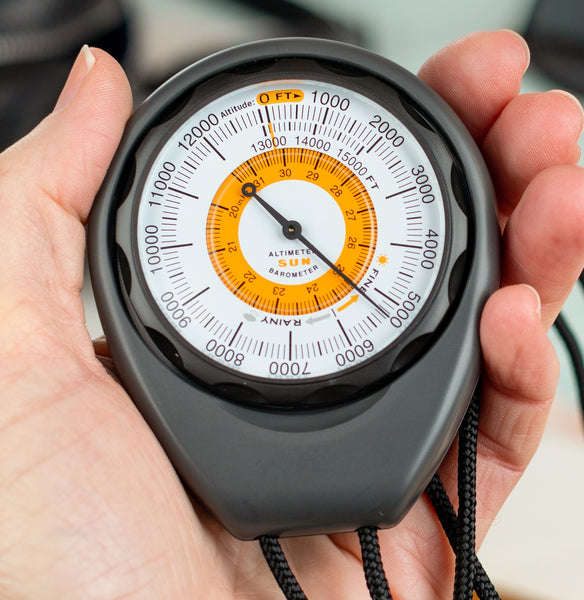 Sun Company Altimeter 203 - Altitude Gauge and Barometer with Lanyard