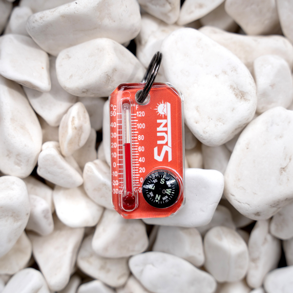 Sun Company Neon Therm-o-compass - Zipper Pull Compass & Thermometer