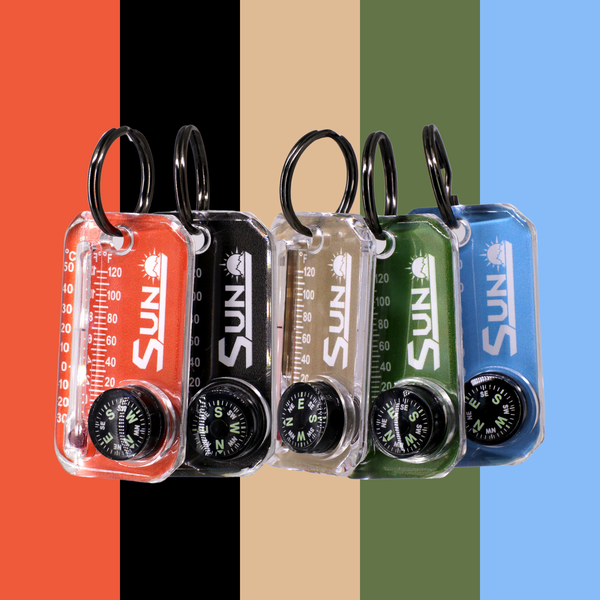 Sun Company Neon Therm-o-compass - Zipper Pull Compass & Thermometer