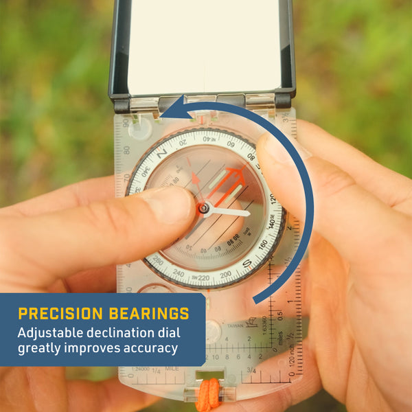 ProSight Map Compass - Sighting Compass with Adjustable Declination
