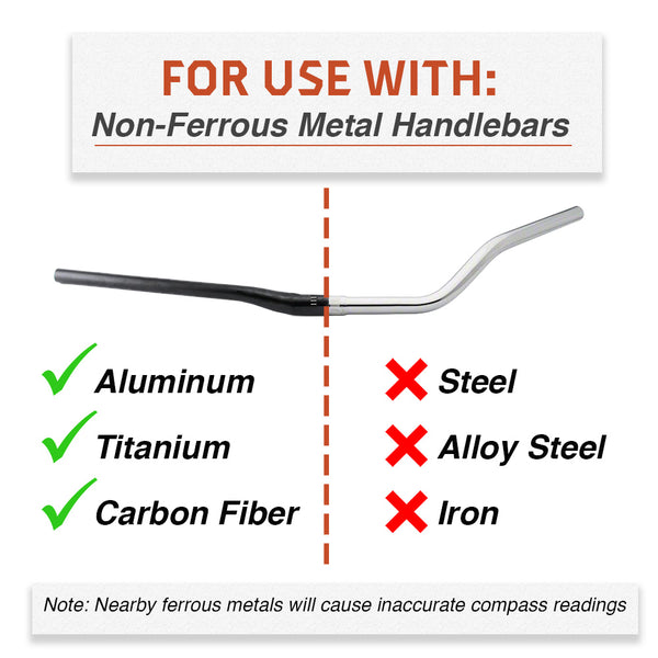 Sun Company Clip-on Compass - Handlebar Compass for Bike, Motorcycle