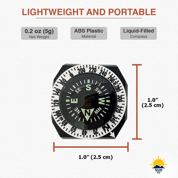 GoCompass - Micro Orienteering Wrist Compass for Watch Band